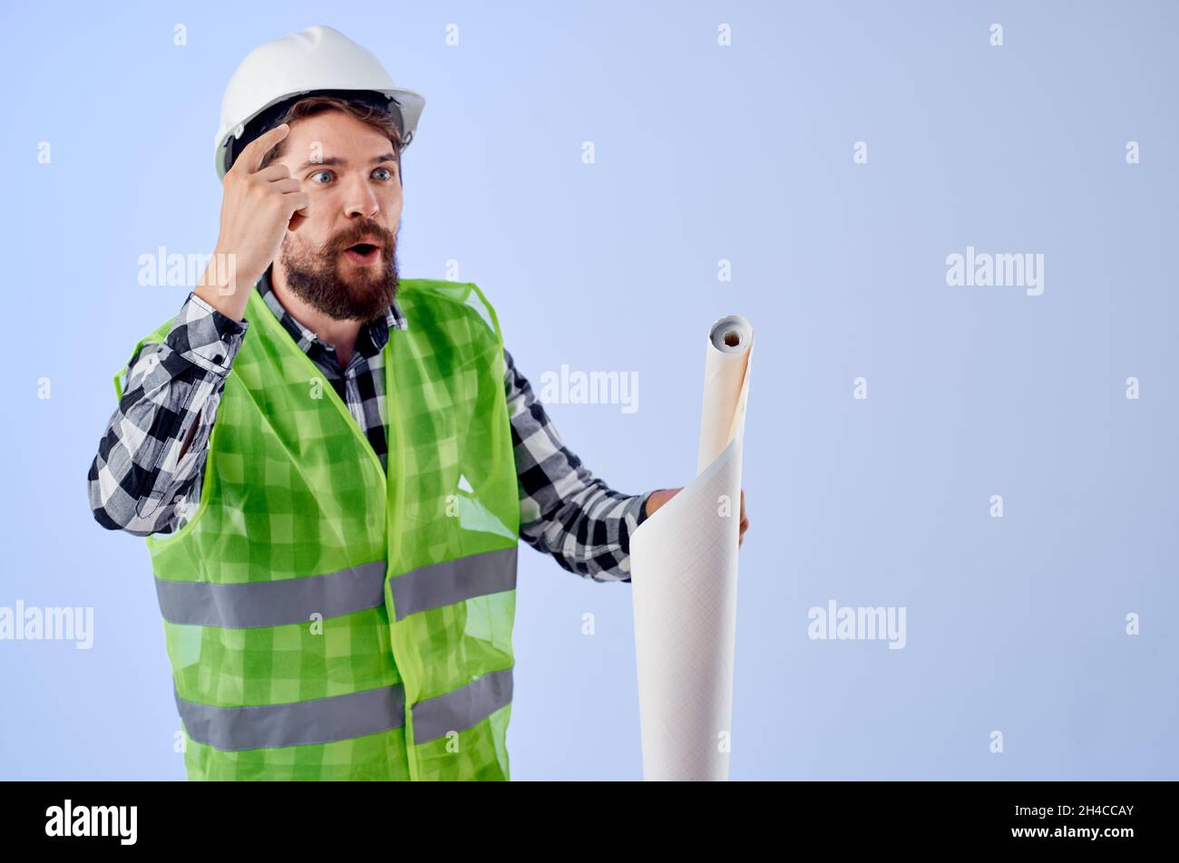 engineer construction work design profession isolated background Stock ...