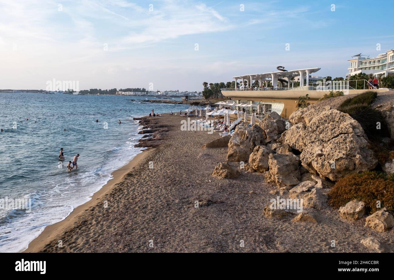 Antasia Beach Club, SODAP beach, Paphos, Cyprus Stock Photo - Alamy