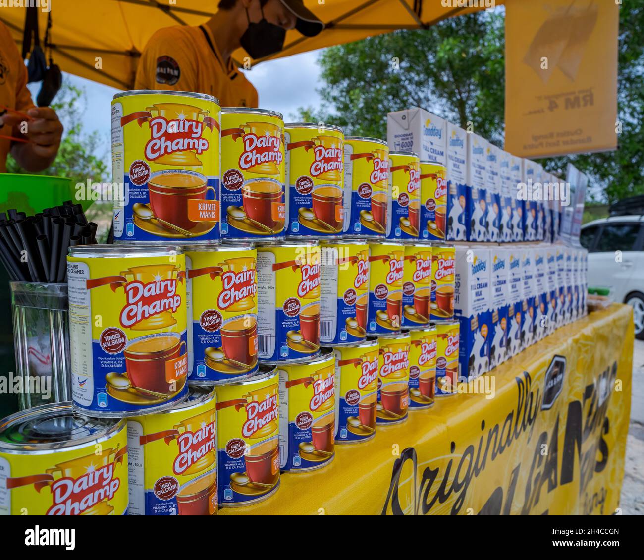Bangi, Malaysia - Sep 24, 2021: DAIRY CHAMP Evaporated Creamer on ...