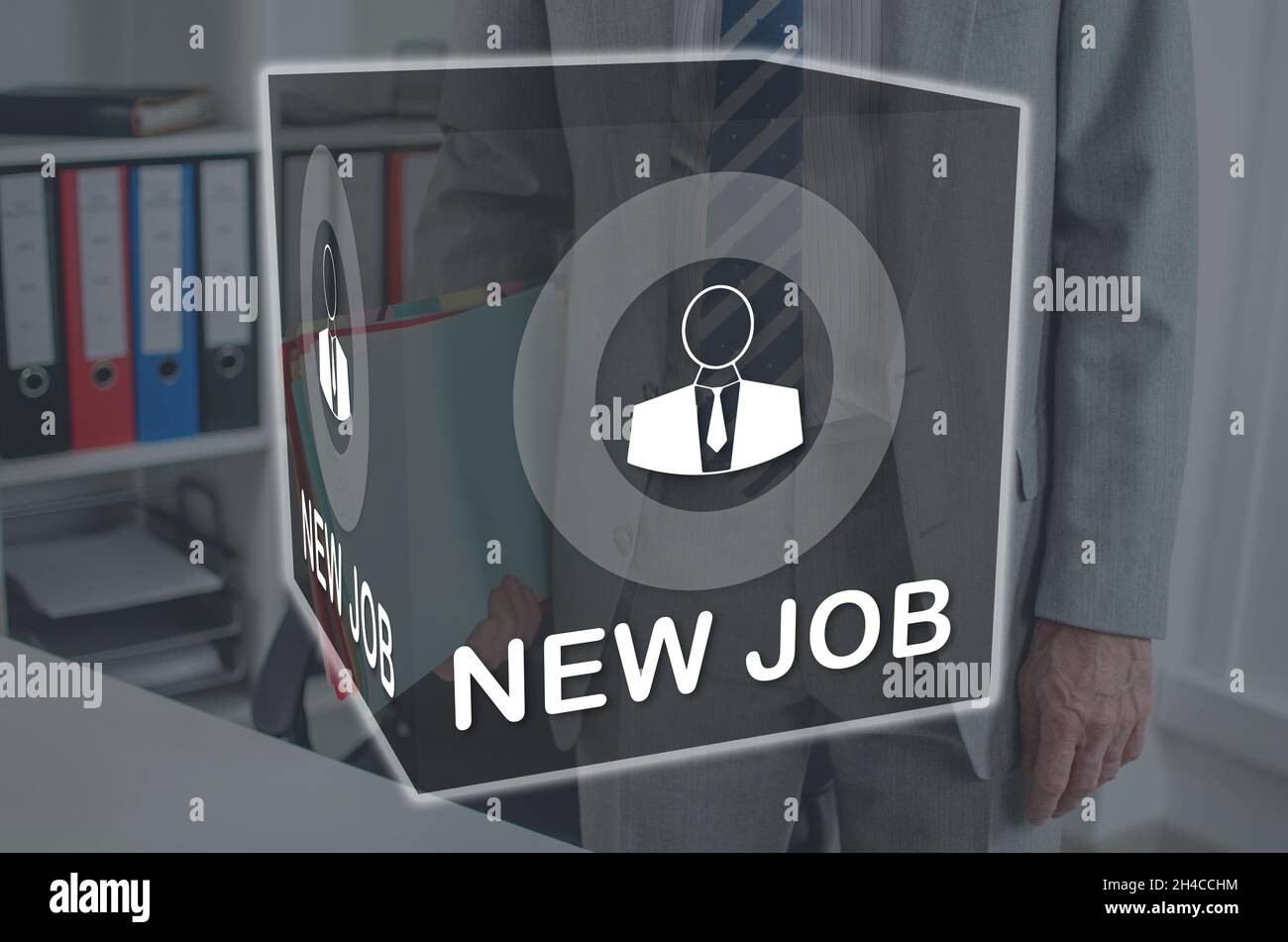 New job concept illustrated by a picture on background Stock Photo - Alamy