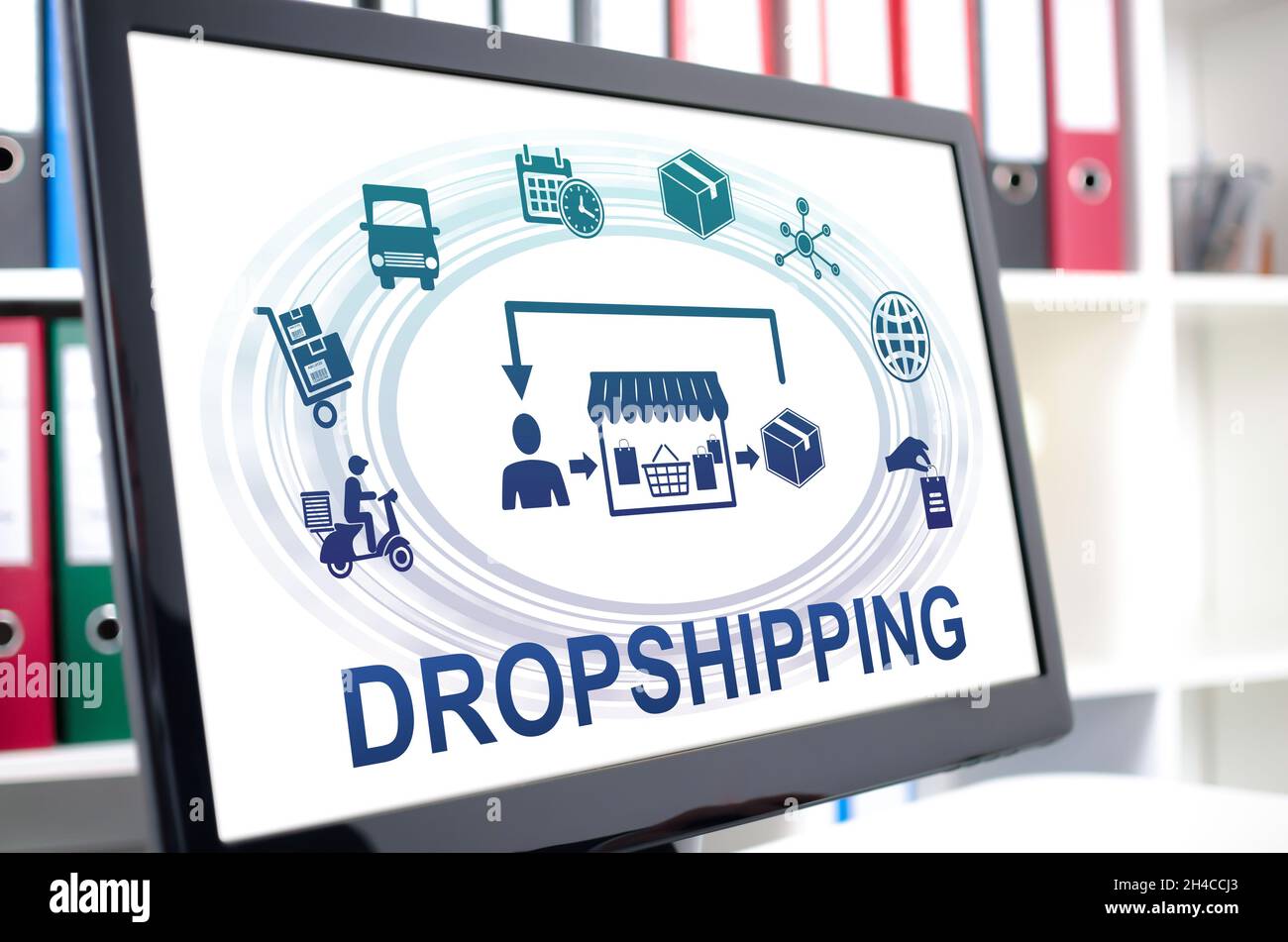 Dropshipping concept shown on a computer screen Stock Photo - Alamy