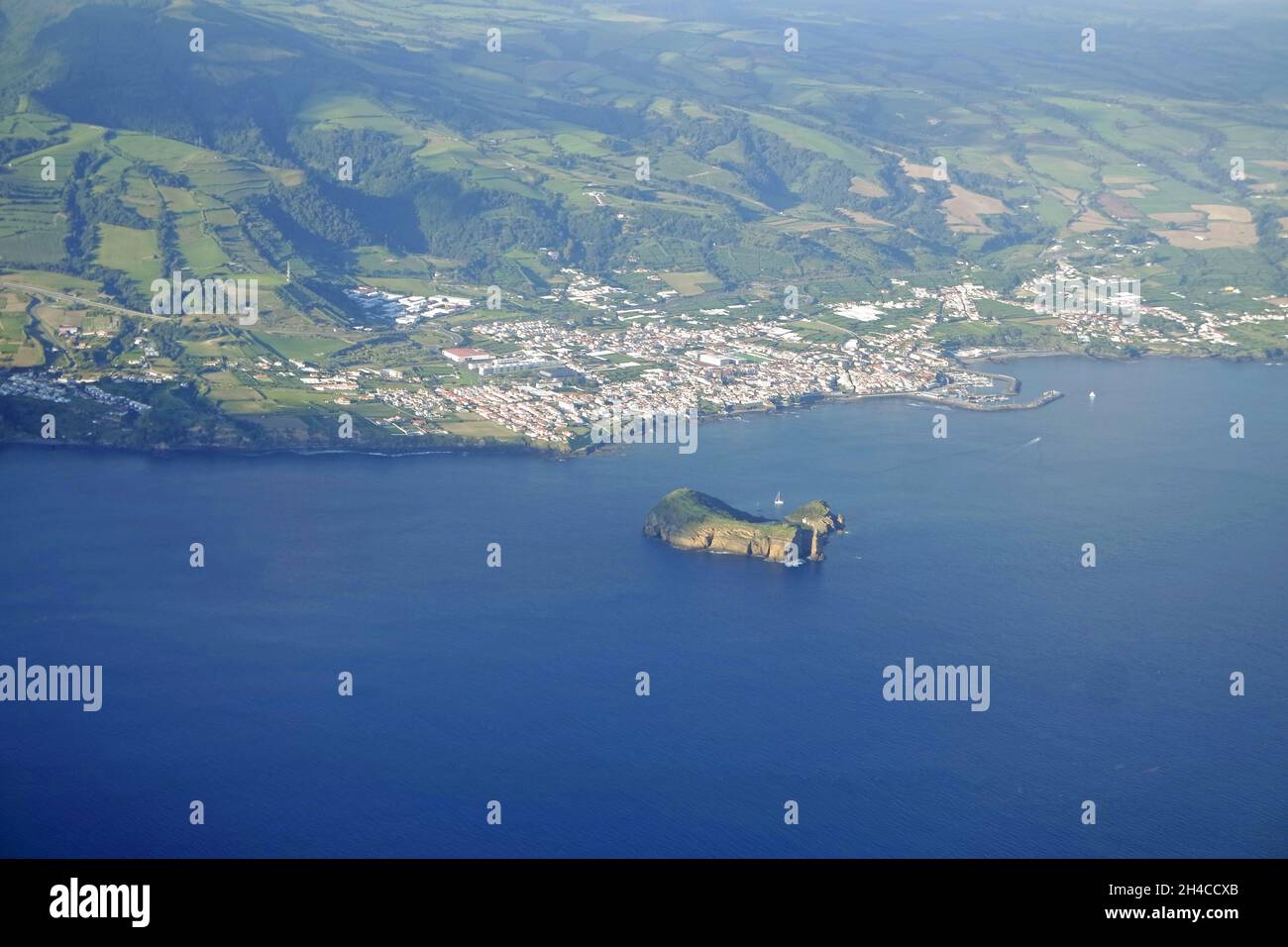 aerial from azores island sao miguel Stock Photo - Alamy