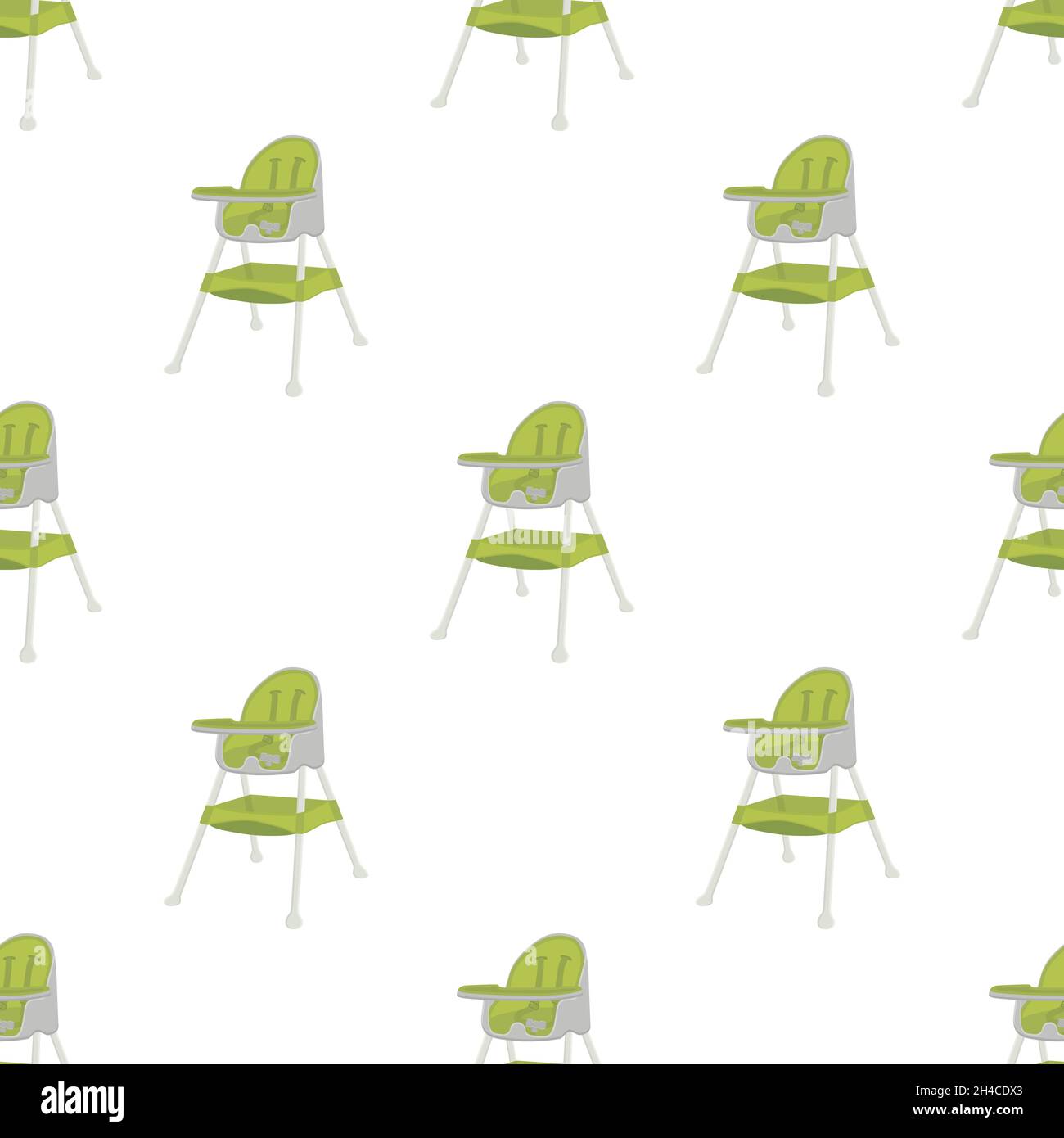 Illustration on theme colorful modern child high chair for baby feeding ...