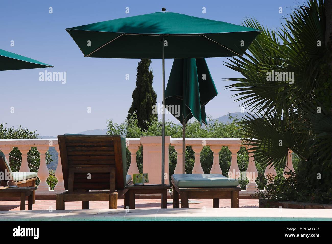 terrace in bormes les mimosas, france, french riviera Stock Photo - Alamy