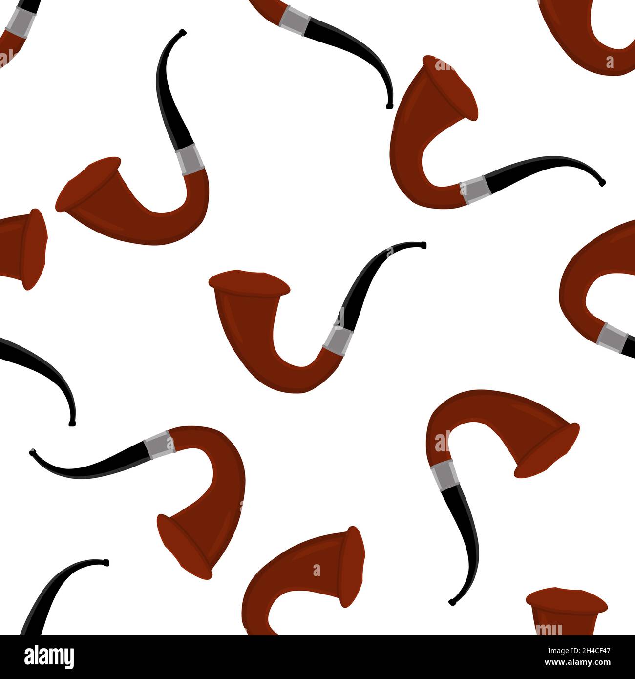 Illustration on theme many identical seamless types smoke pipes ...