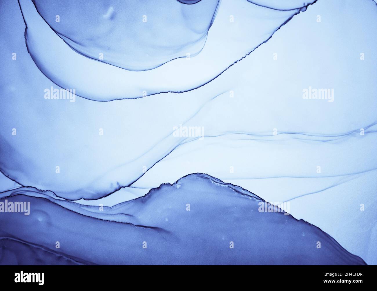 Ocean Ink Paint. Art Flow Background. Blue Stock Photo - Alamy