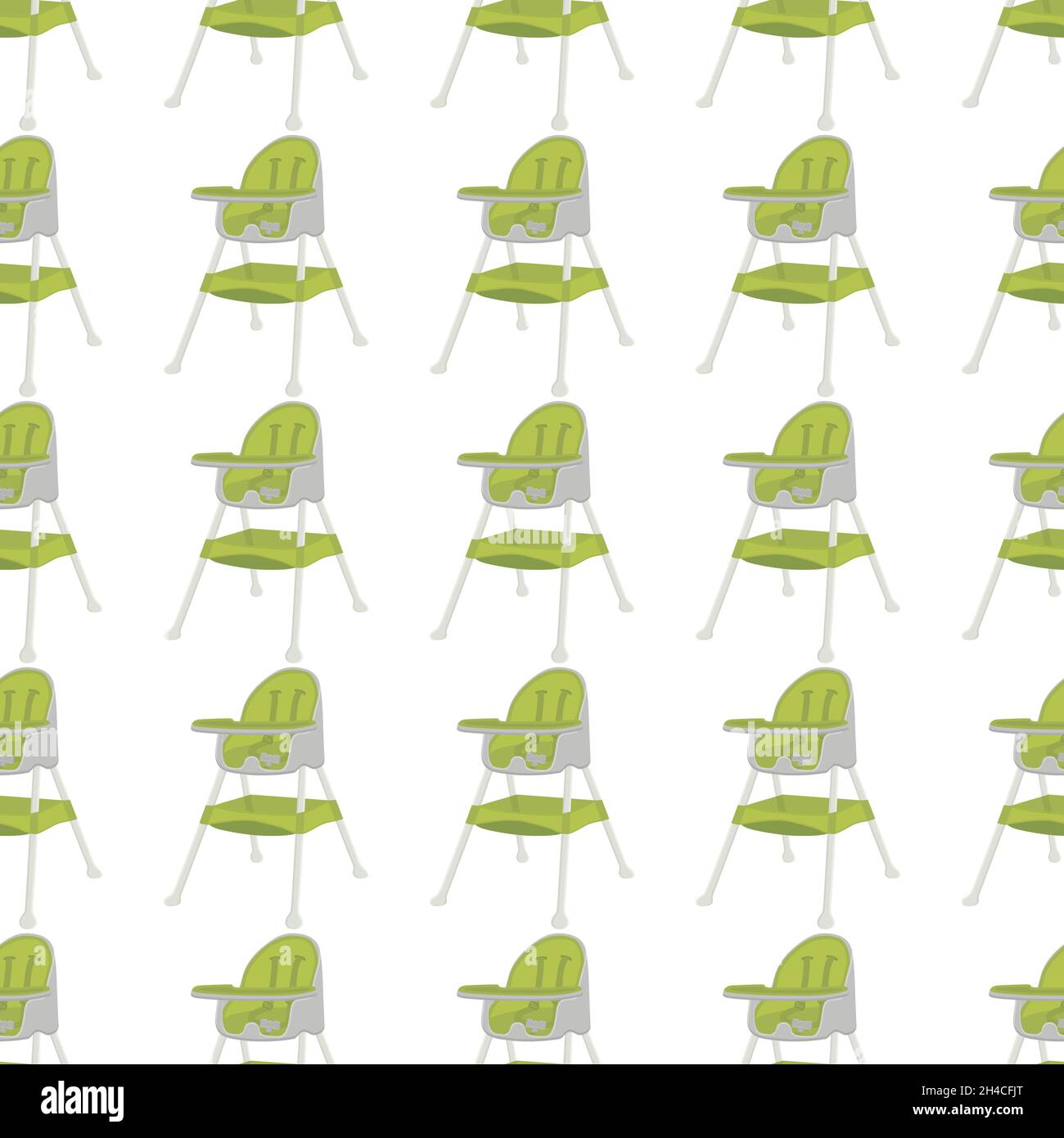 Illustration on theme colorful modern child high chair for baby feeding ...