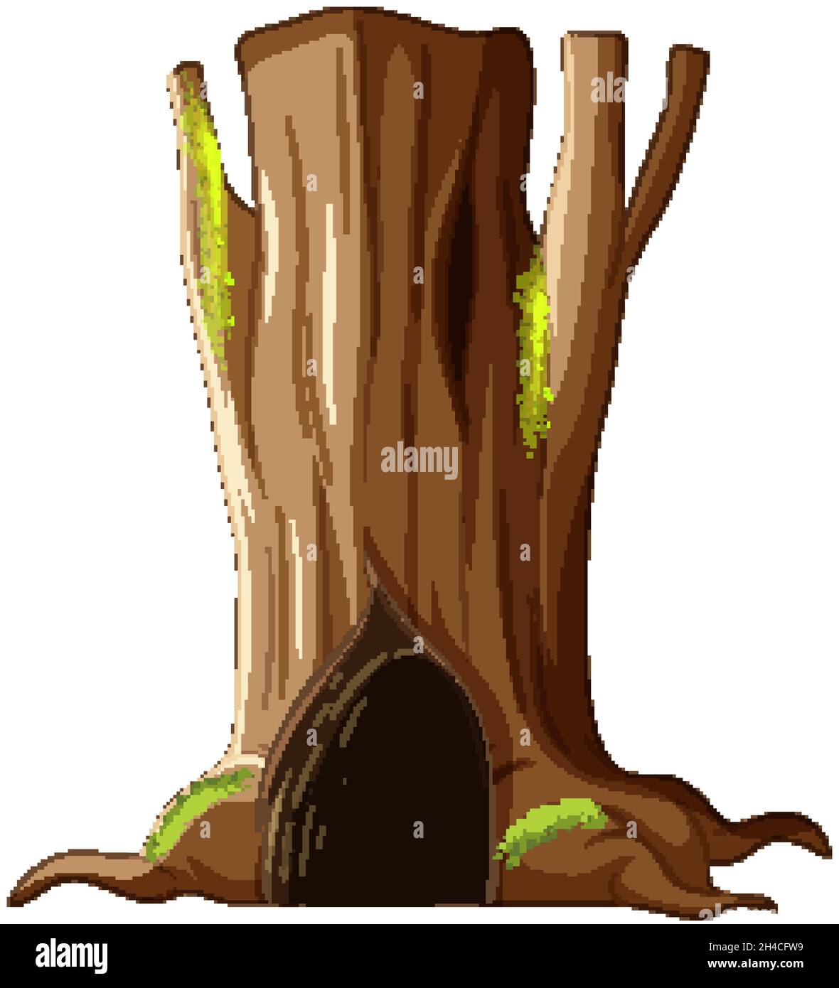 Isolated tree trunk with big hollow illustration Stock Vector Image ... Isolated tree trunk with big hollow illustration Stock Vector Image ...