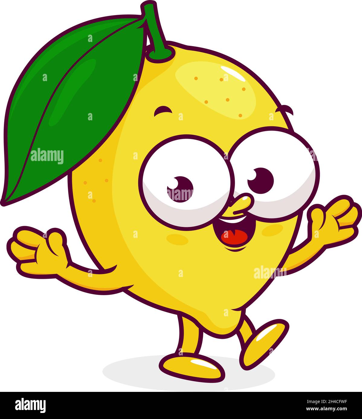 Cartoon lemon character. Vector illustration Stock Vector Image & Art ...