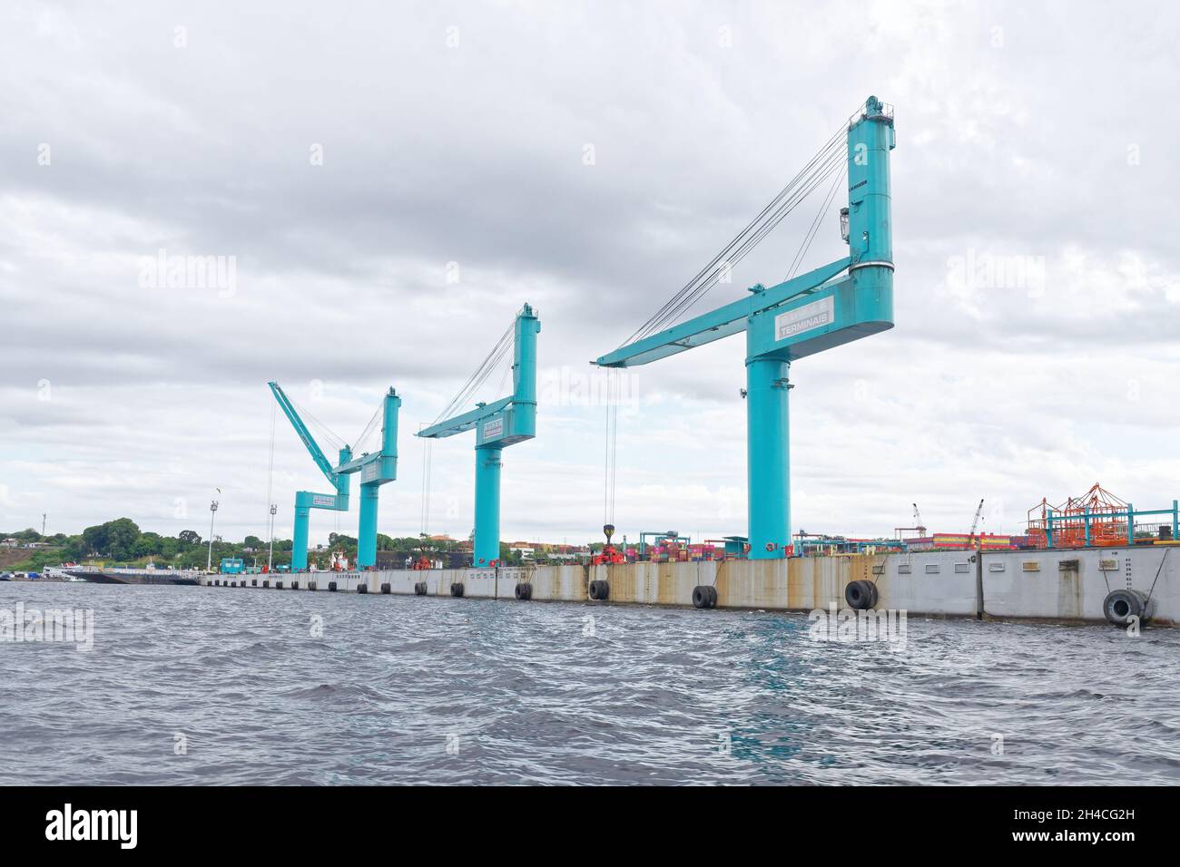 Super Terminais loading terminal at the Port of Manaus on the Rio Negro ...