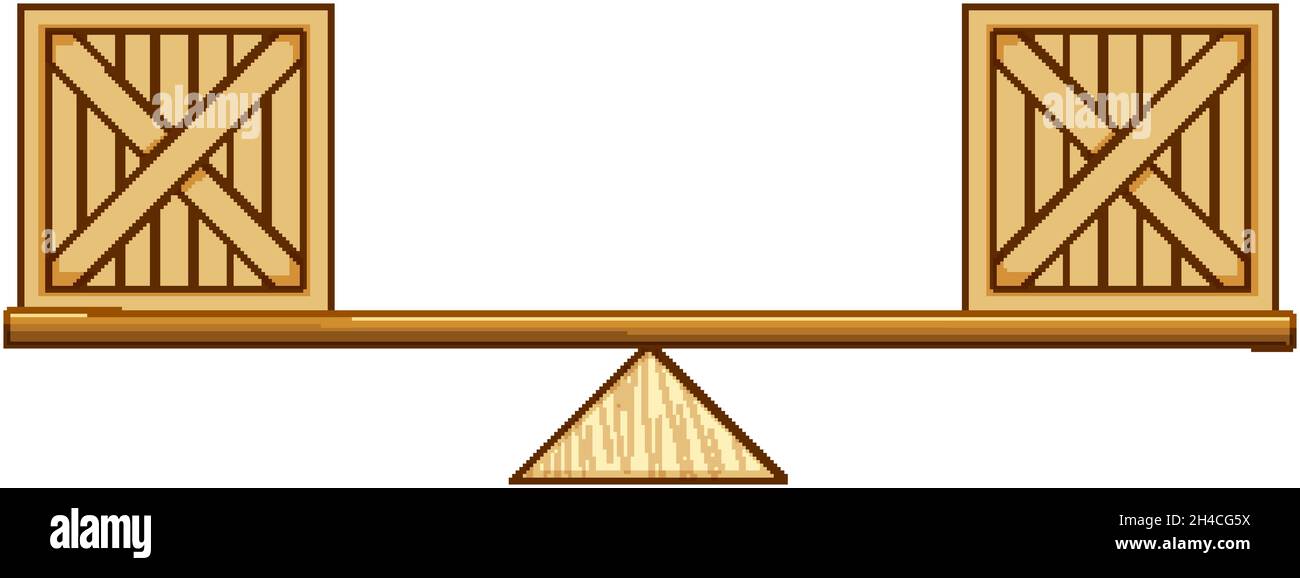 Example of lever with two boxes illustration Stock Vector Image & Art ...