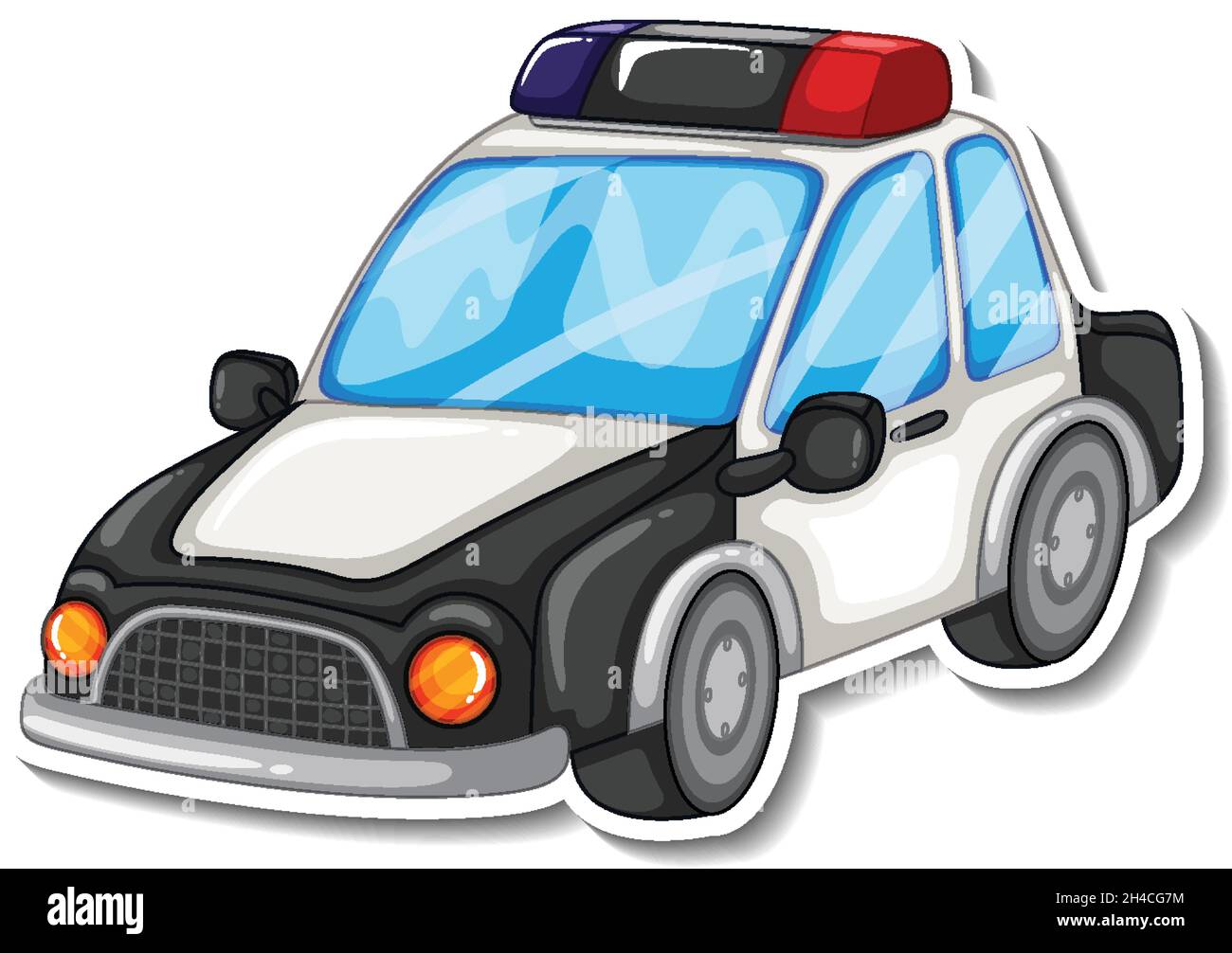 Empty police car Stock Vector Images - Alamy