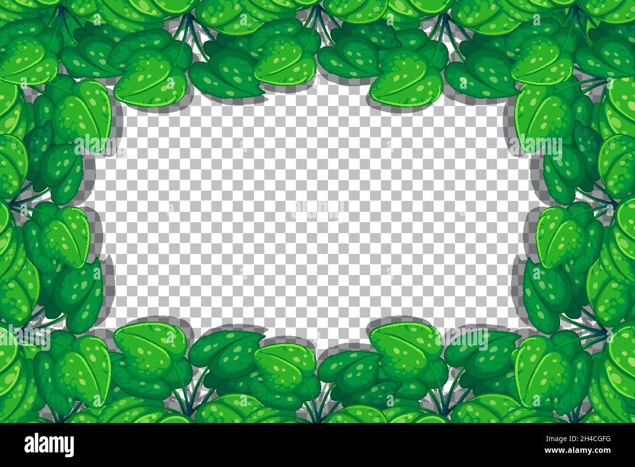 Nature plants frame transparent background illustration Stock Vector ...