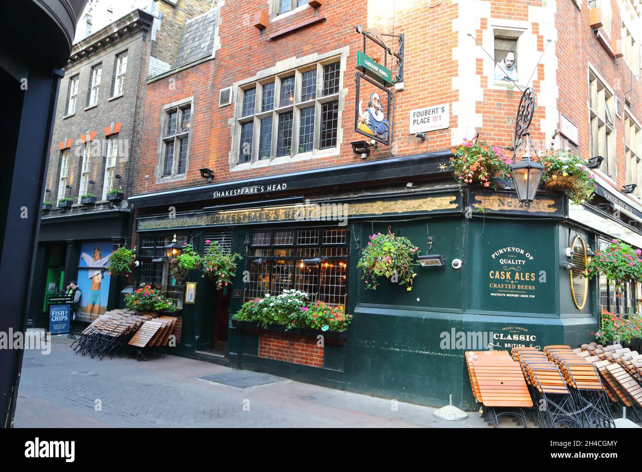 Shakespeare's Head traditional English pub in Soho, London, UK Stock ...