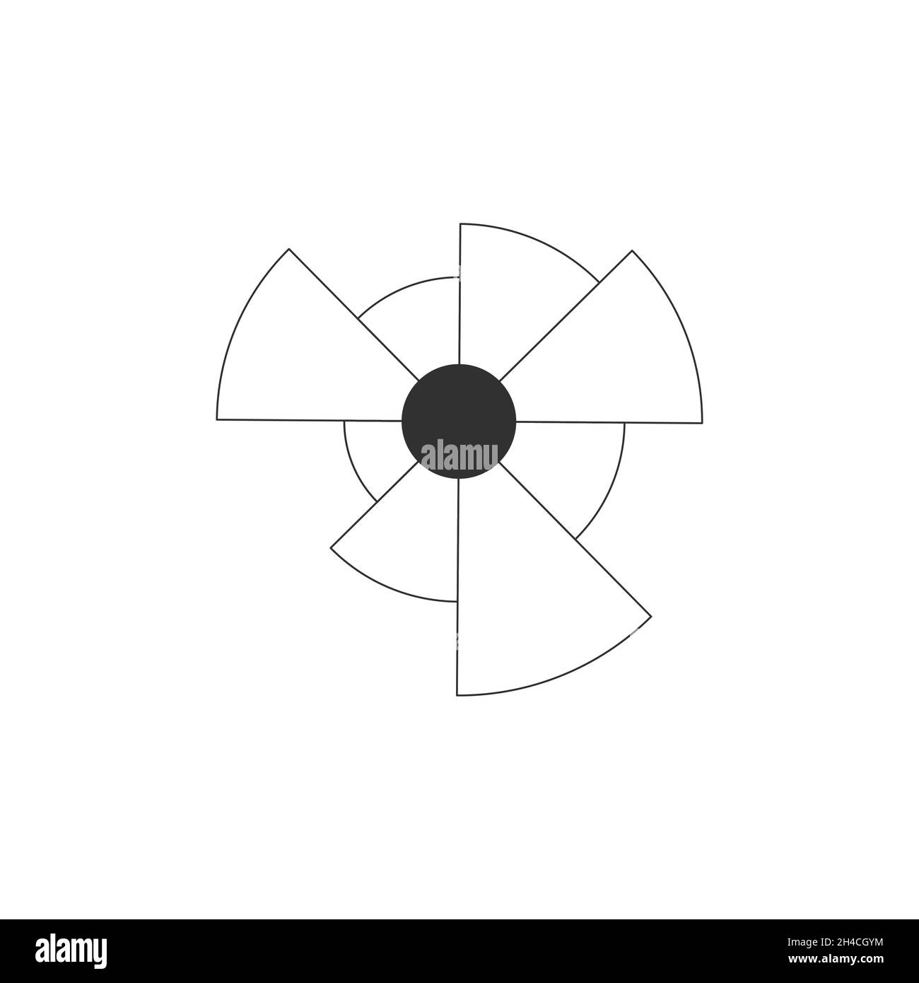 Windrose chart linear icon. Simple illustration of windrose chart ...
