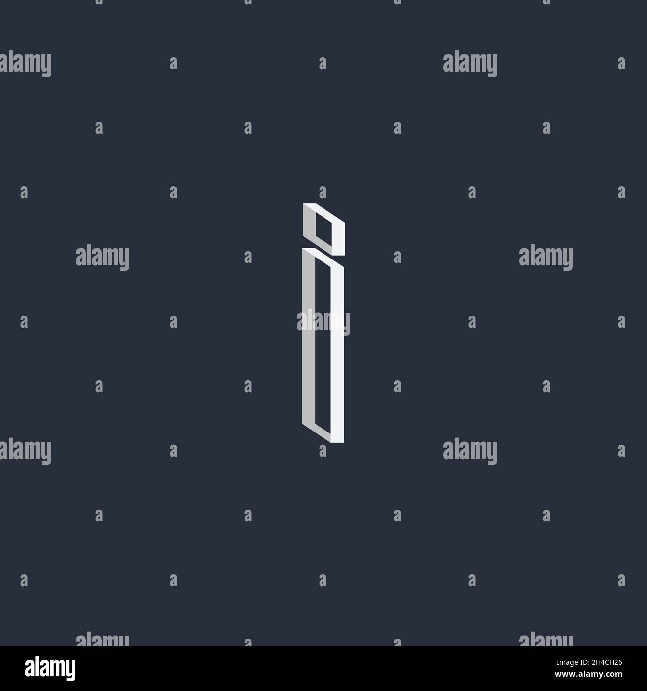 Simple Initial Letter I Logo. Flat Vector Logo Design Ideas Template ...