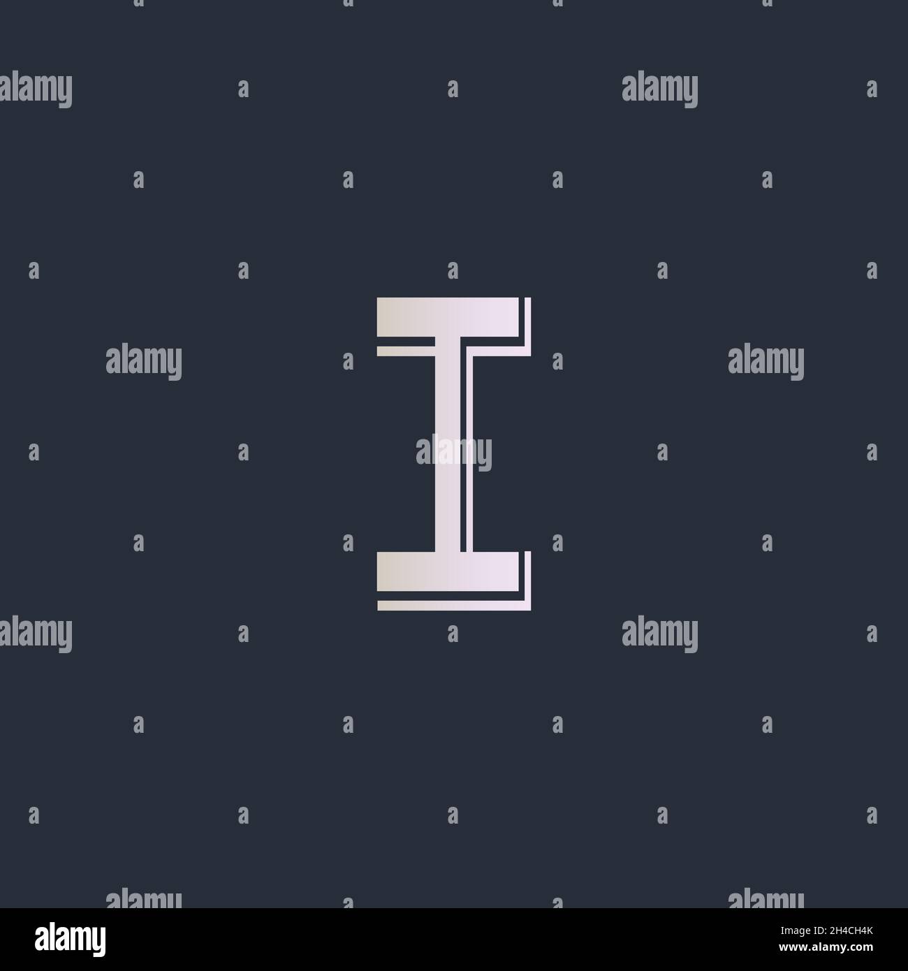 Simple Initial Letter I Logo. Flat Vector Logo Design Ideas Template ...