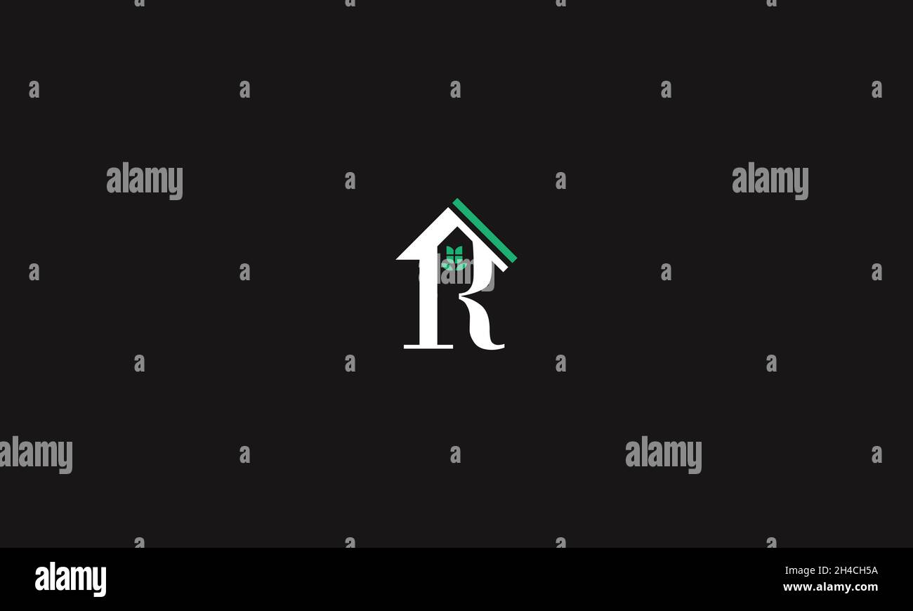 LETTER R LOGO WITH REAL ESTATE ICON FOR ILLUSTRATION USE Stock Vector ...