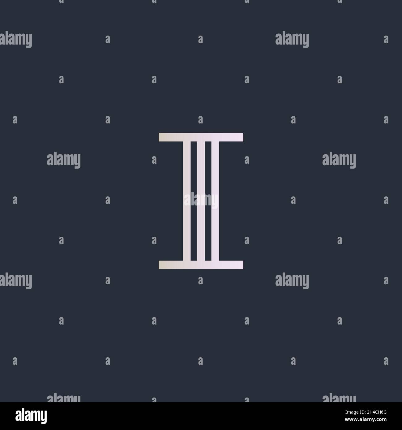 Simple Initial Letter I Logo. Flat Vector Logo Design Ideas Template ...