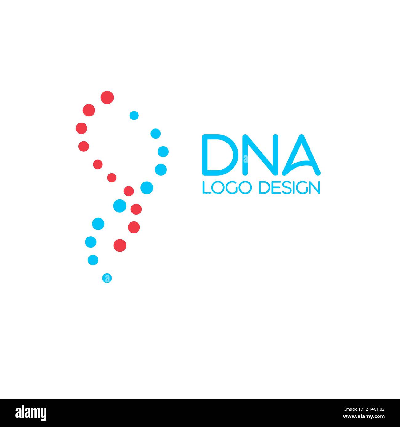 Dna dot Logo Template. Genetics Vector Design. Science and Medicine ...