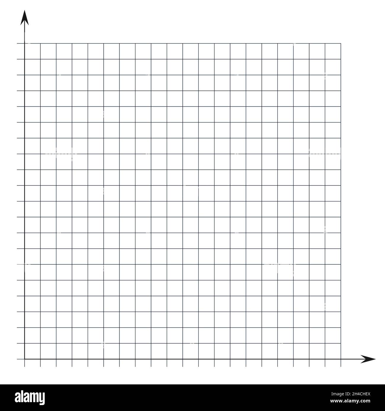 Grid paper. Mathematical graph. Cartesian coordinate system with x-axis ...