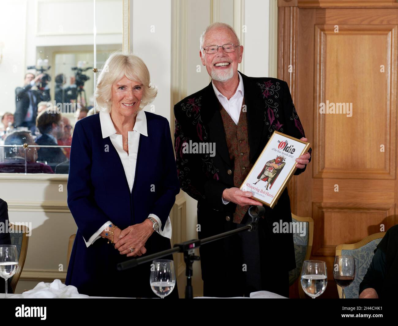 Camilla Duchess of Cornwall & Bob Harris at the Oldie of the Year ...