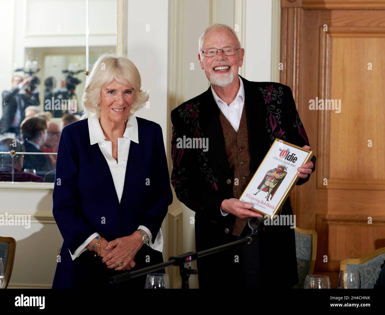 Camilla Duchess of Cornwall & Bob Harris at the Oldie of the Year ...