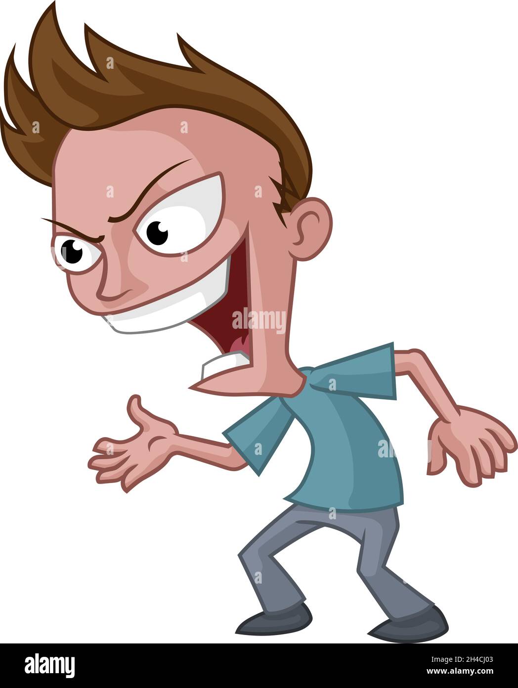 Cartoon Eager Energetic Happy Man Stock Vector Image & Art - Alamy
