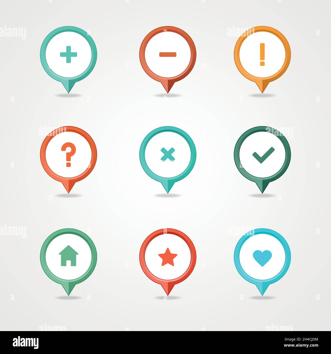 mapping pins icon EPS 10 vector file has transparency, shadow under the ...