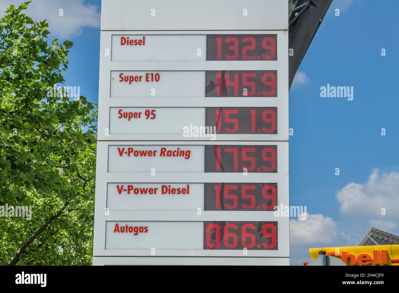 Benzinpreise, Shell Tankstelle, Hohenzollerndamm, Wilmersdorf, Berlin ...