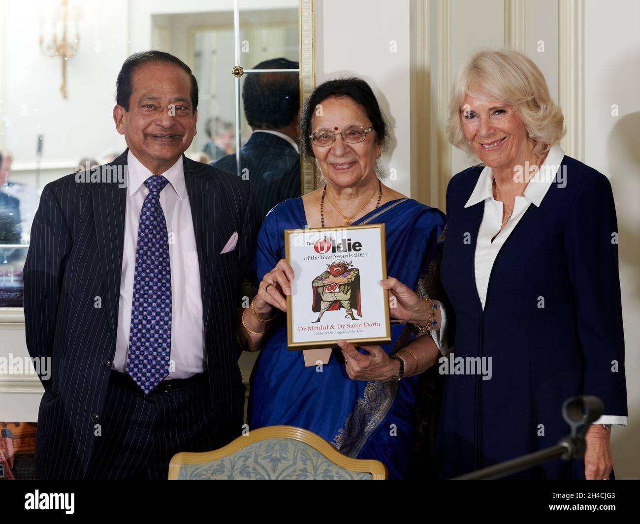 Dr Mridul & Dr Saroj Datta and Camilla Duchess of Cornwall at the Oldie ...