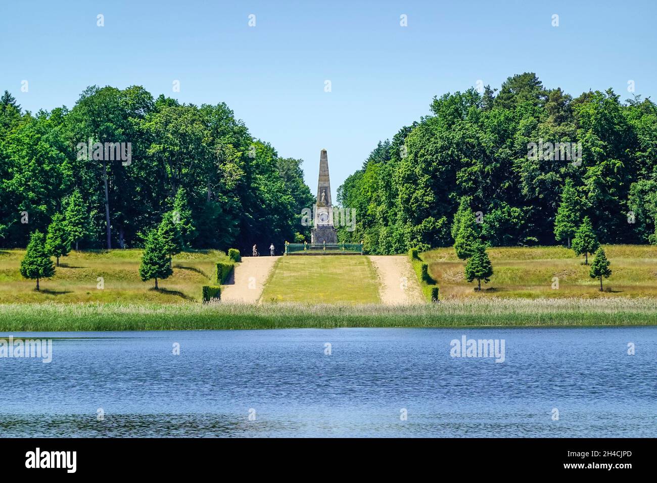 Obelisk, Schlossgarten, Rheinsberg, Landkreis Ostprignitz-Ruppin ...