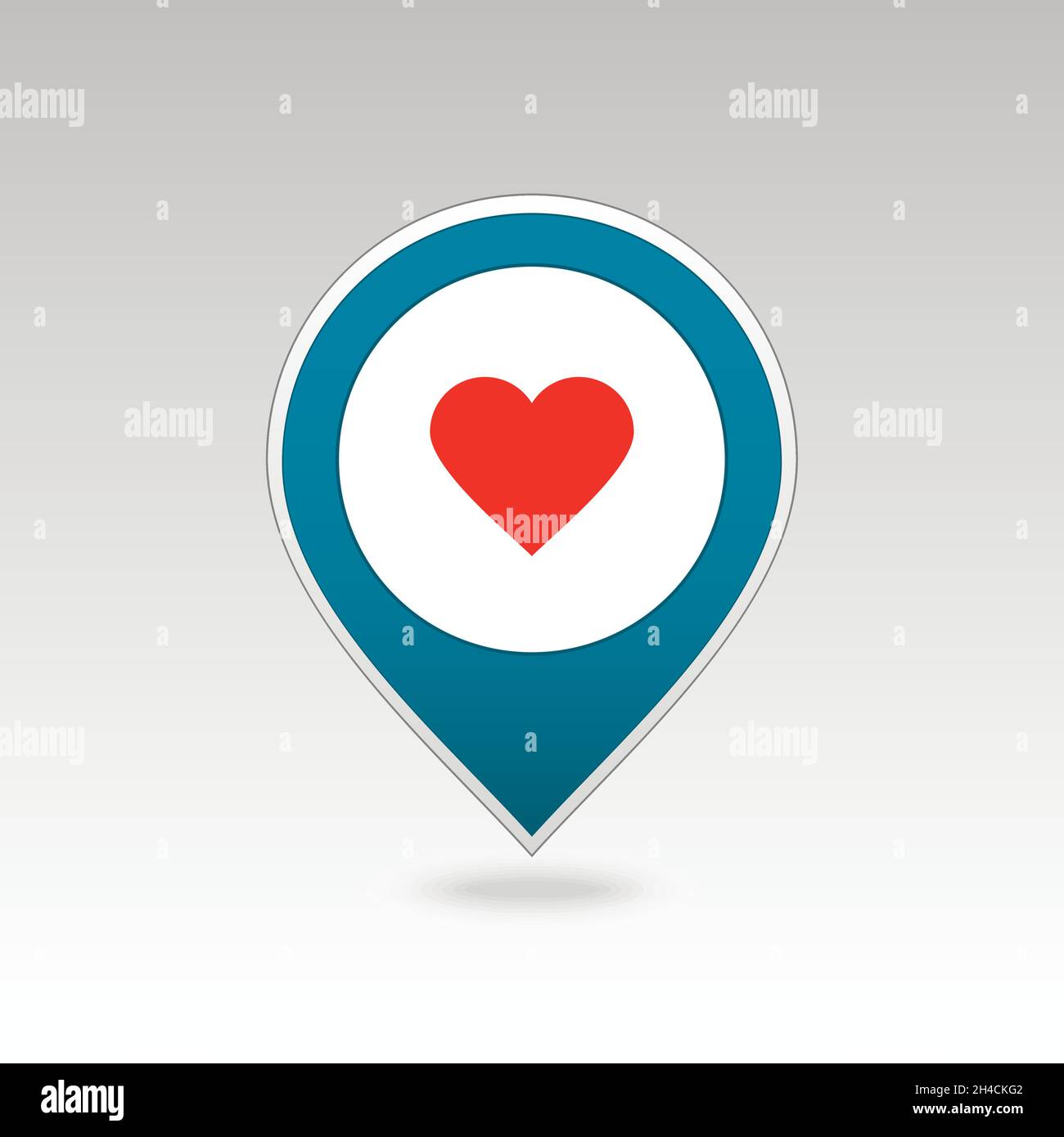 Heart pin map icon. Map pointer. Map markers. Vector illustration EPS10 ...