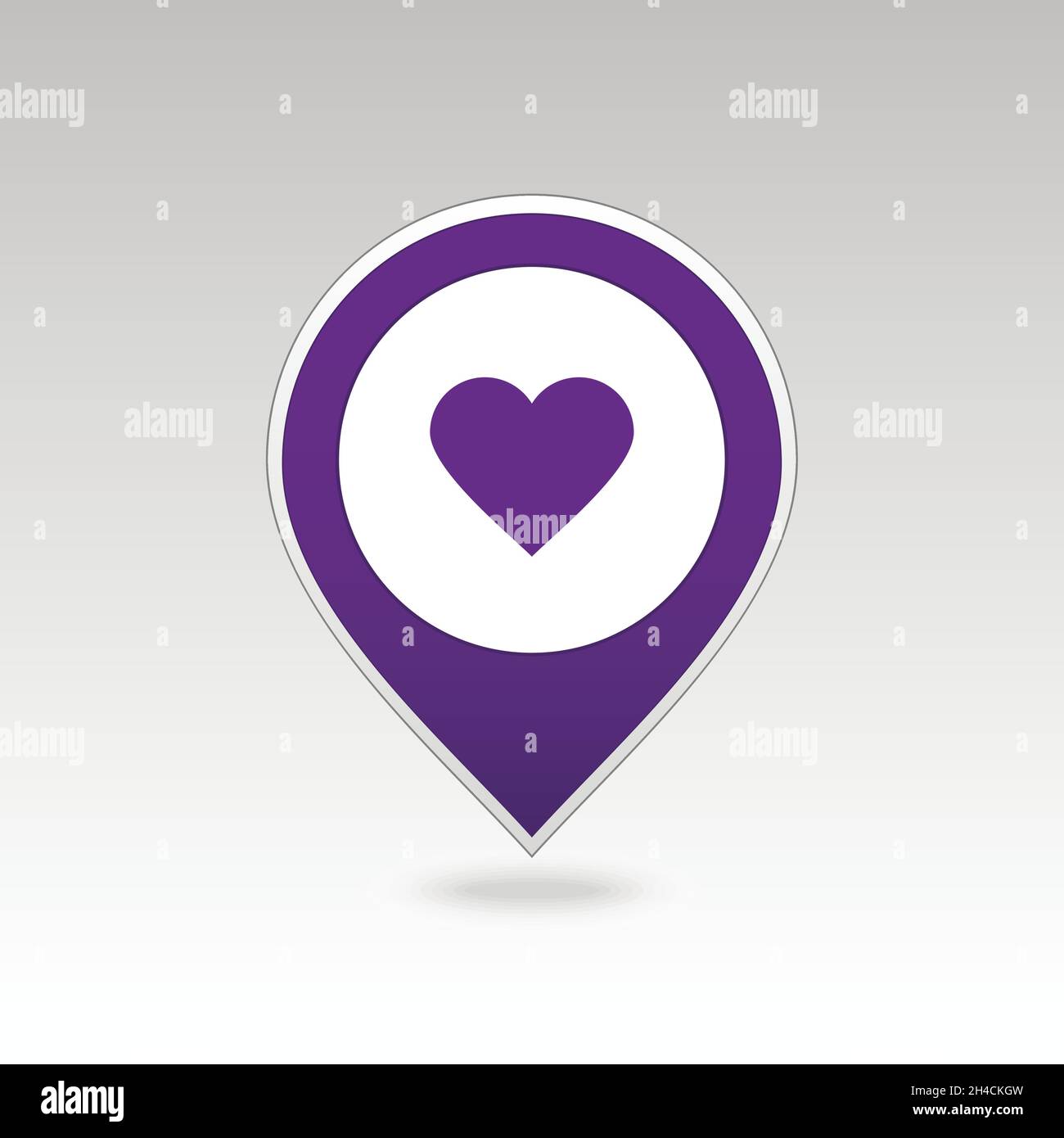 Heart pin map icon. Map pointer. Map markers. Vector illustration EPS10 ...