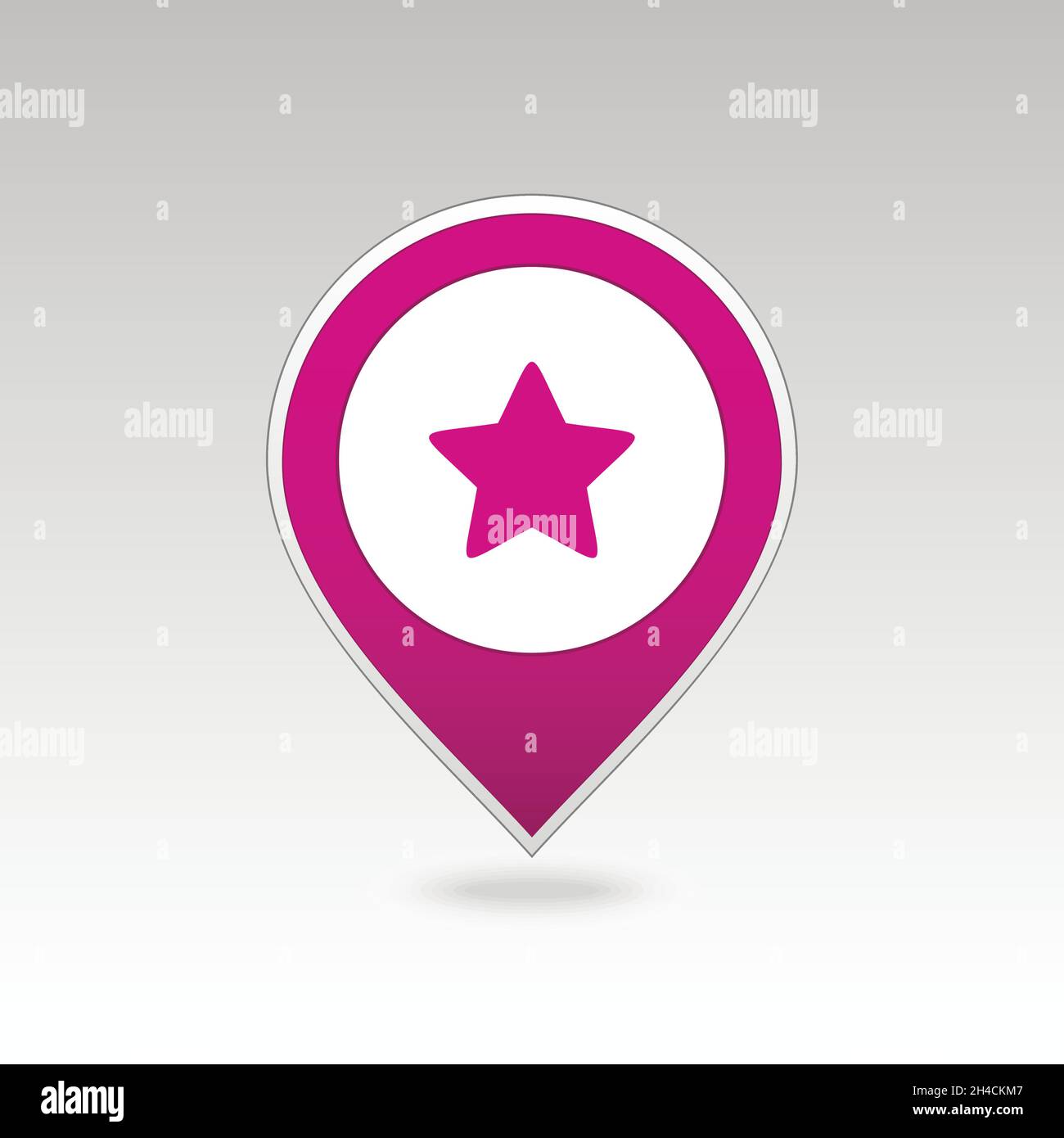 Star favorite pin map icon. Map pointer. Map markers. Vector ...