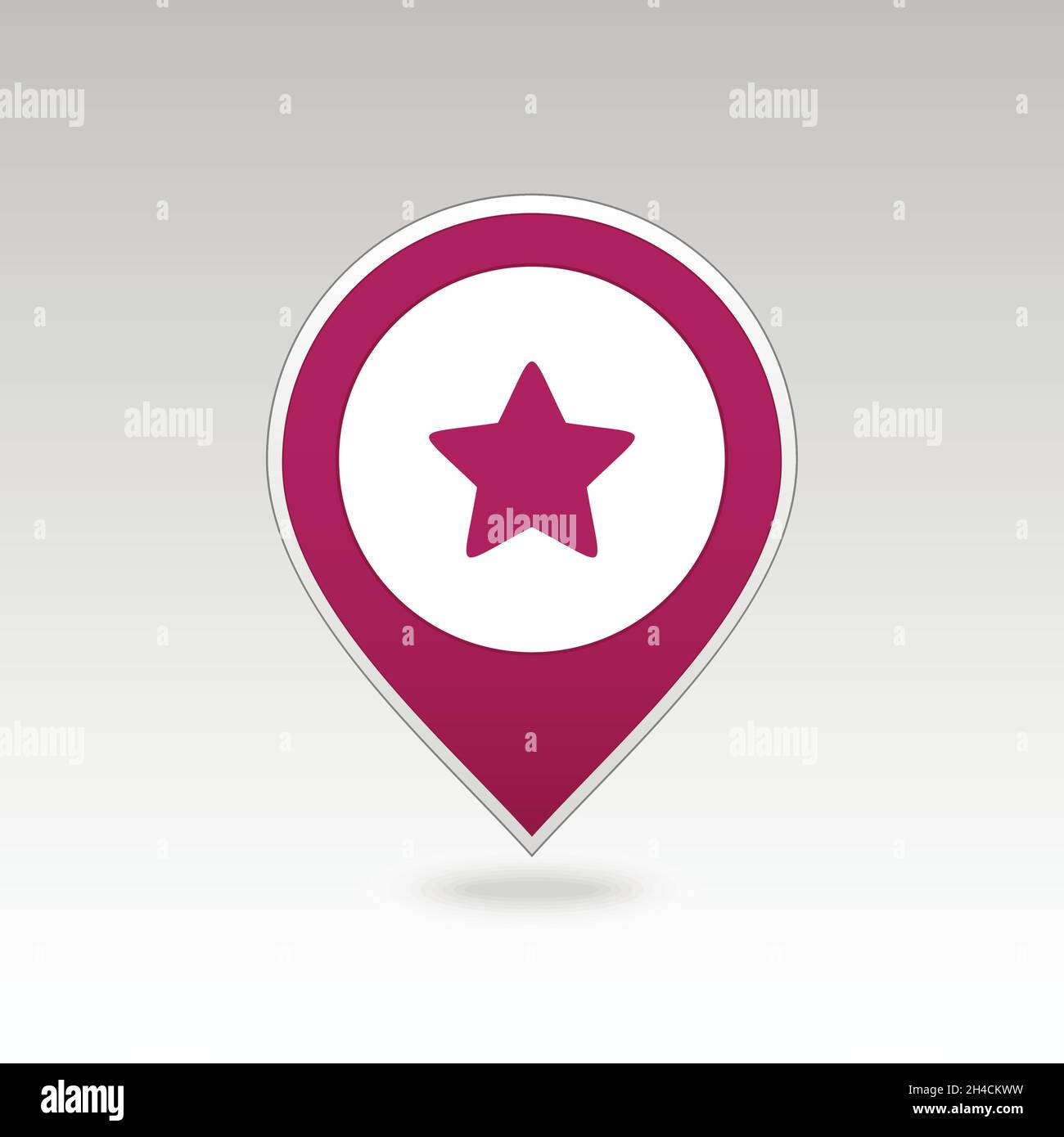 Star favorite pin map icon. Map pointer. Map markers. Vector ...
