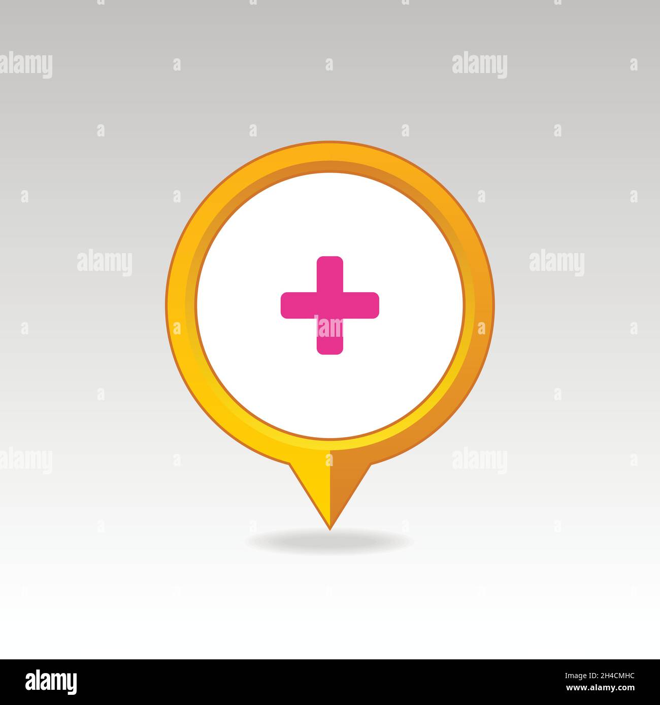 Plus pin map icon. Hospital, Clinic. Map pointer. Map markers. Vector ...