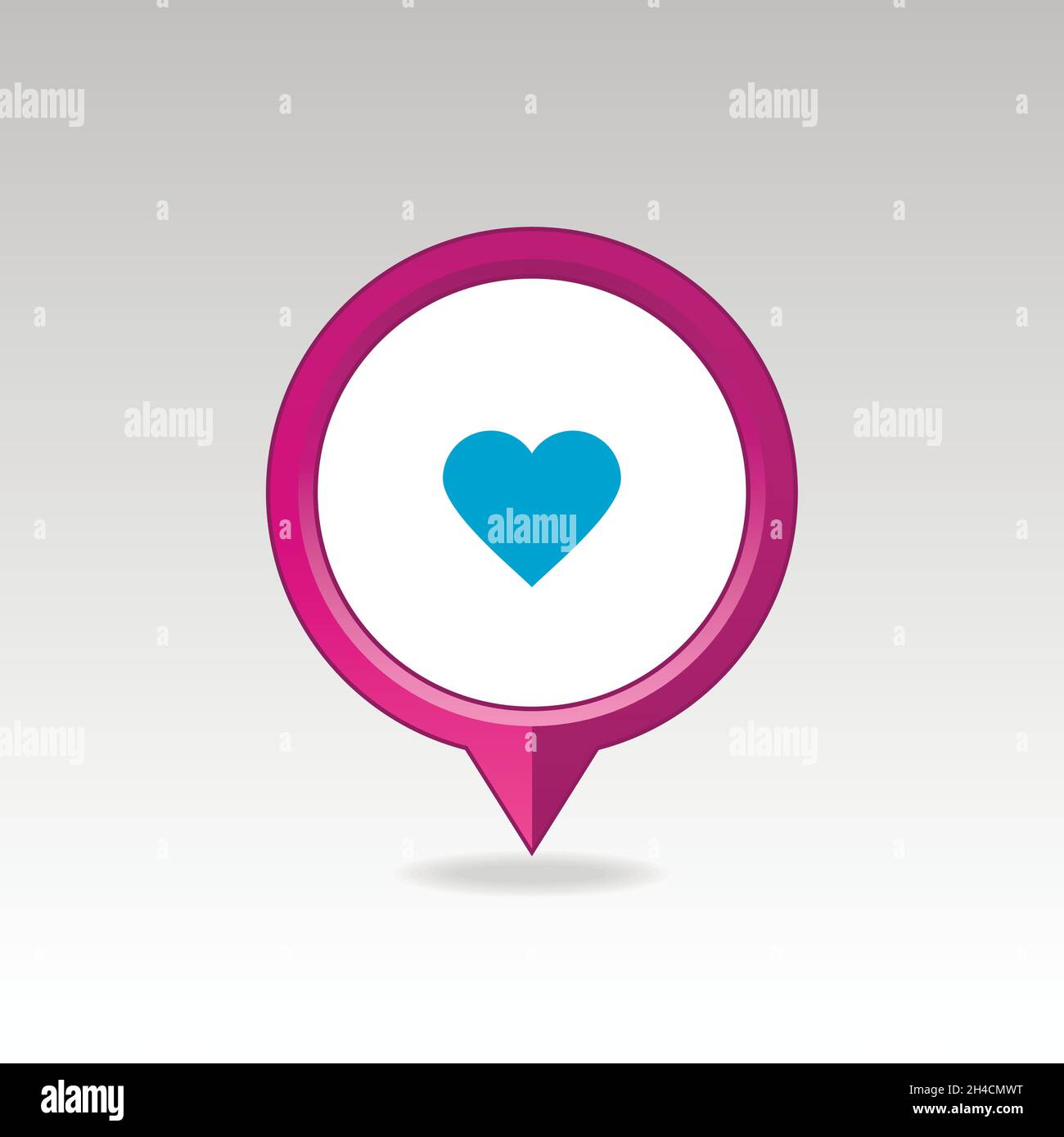 Heart pin map icon. Map pointer. Map markers. Vector illustration EPS10 ...