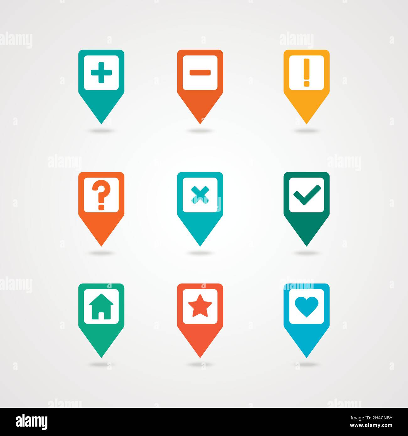 mapping pins icon EPS 10 vector file has transparency, shadow under the ...