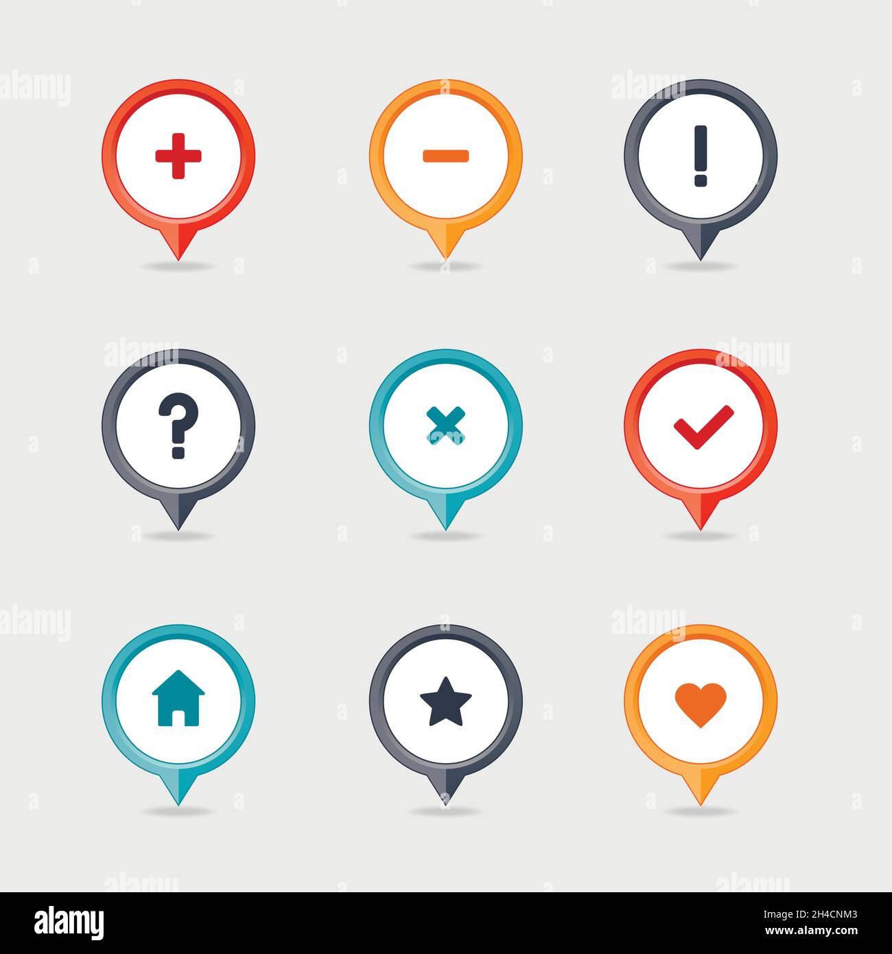 Mapping pins icon. Map pointer. Map markers. Vector illustration EPS10 Stock Vector Image & Art ...