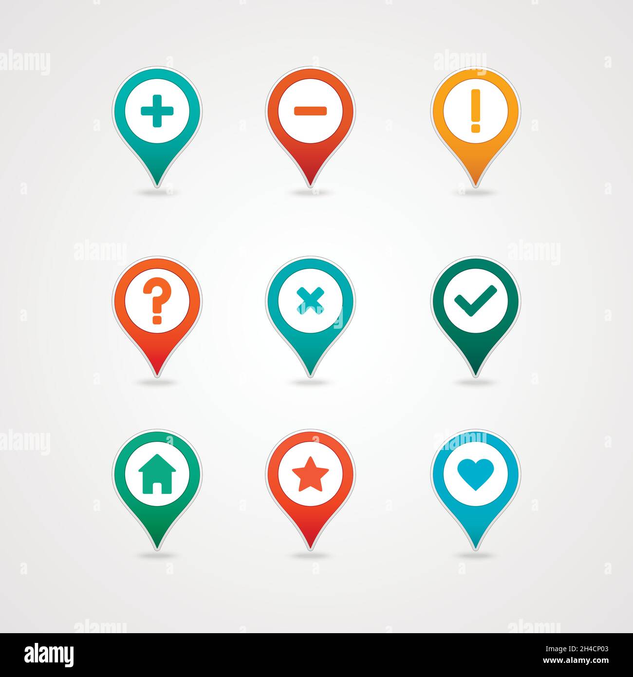 mapping pins icon EPS 10 vector file has transparency, shadow under the ...