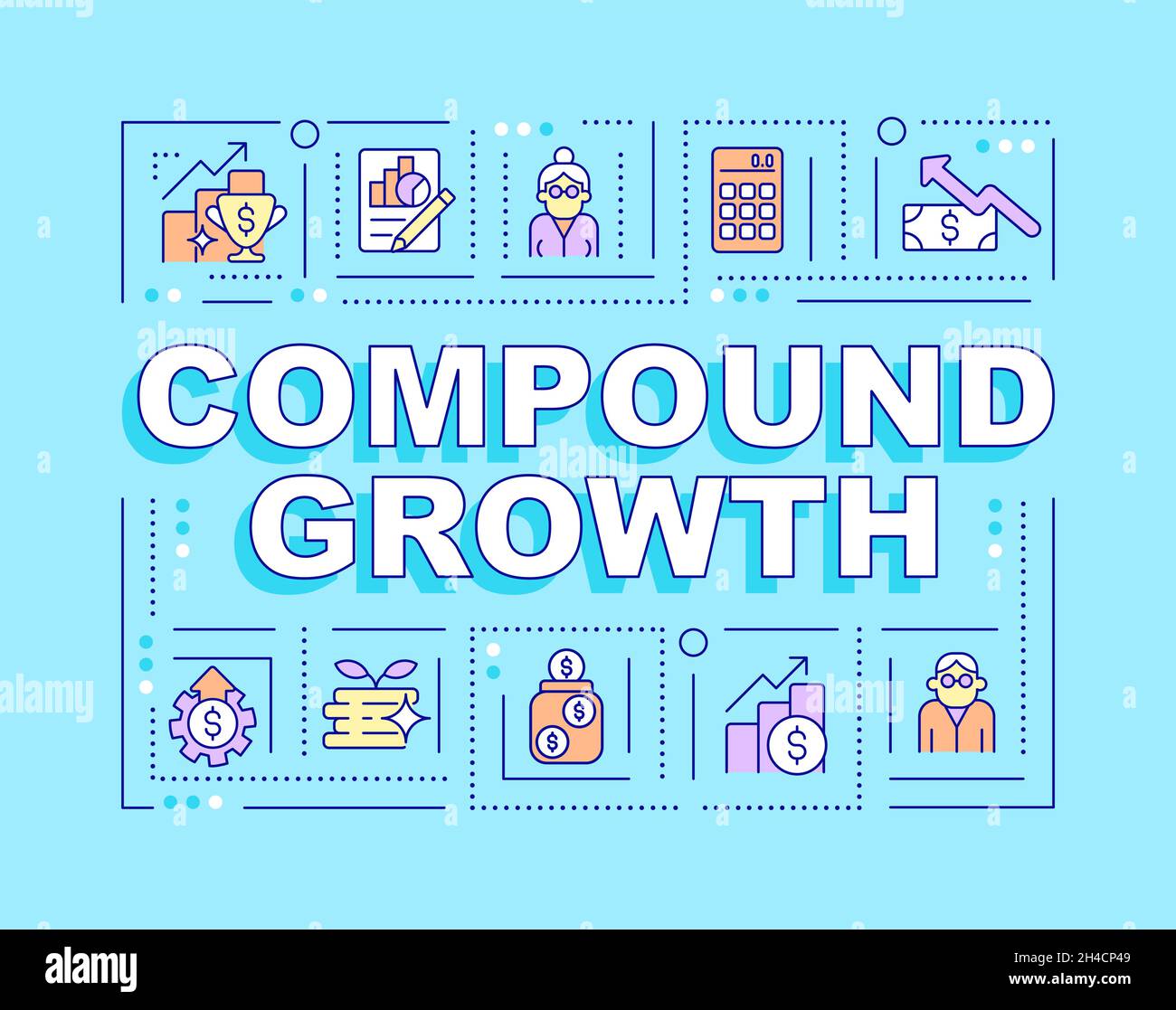 Compound growth word concepts banner Stock Vector Image & Art - Alamy