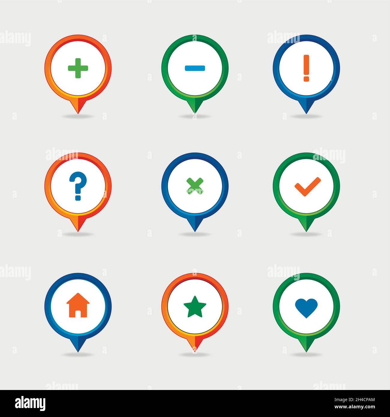 Mapping pins icon. Map pointer. Map markers. Vector illustration EPS10 ...