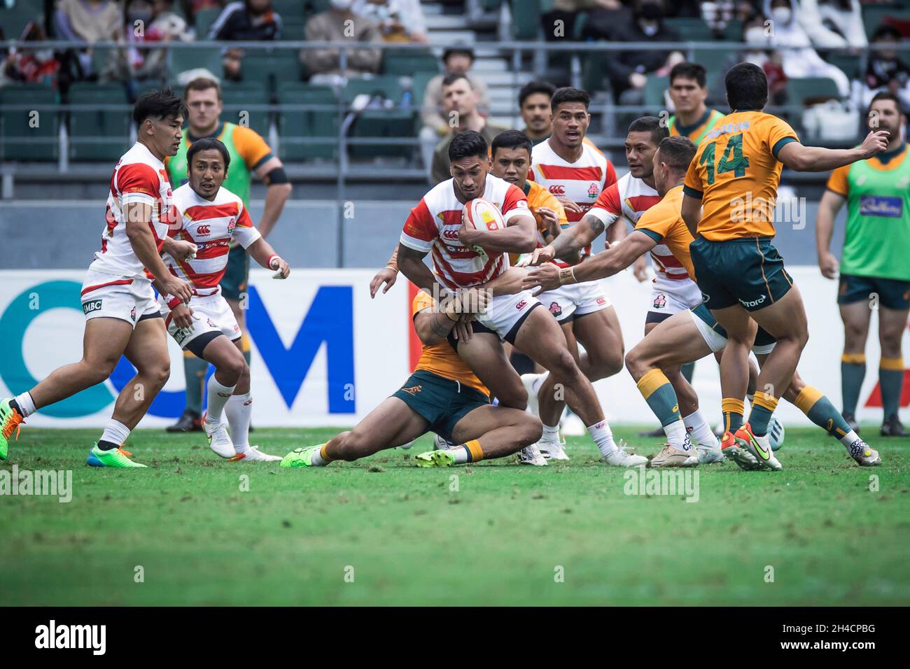 Timothy Lafaele of Japan during the Rugby test match between Japan 23 ...
