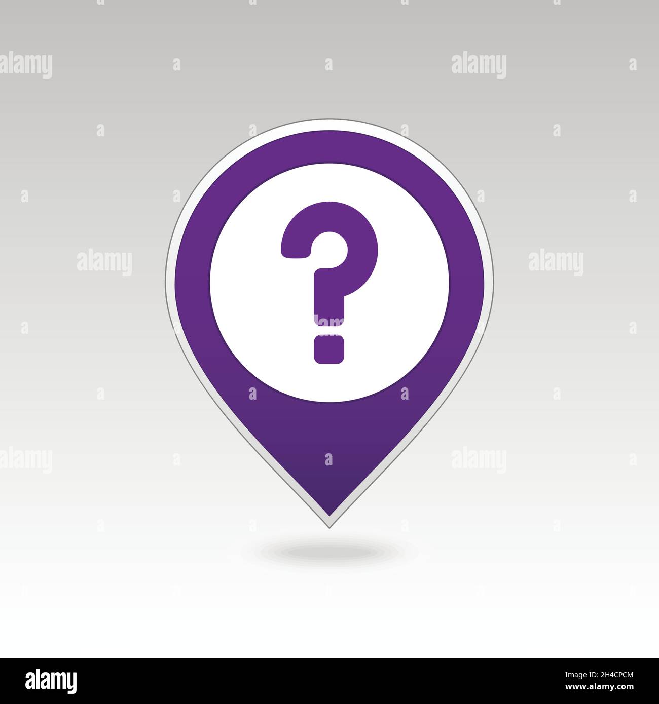 Question mark pin map icon. Map pointer. Map markers. Vector ...