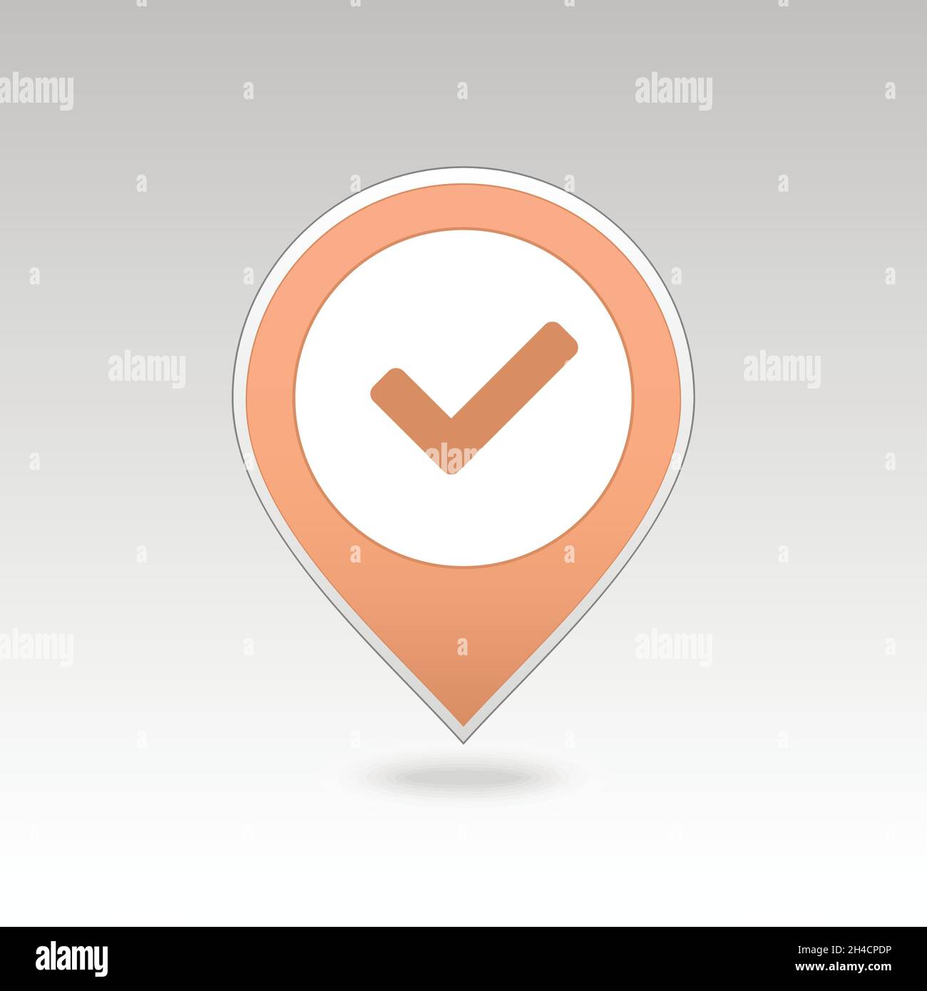 Check pin map icon. Map pointer. Map markers. Vector illustration EPS10 ...