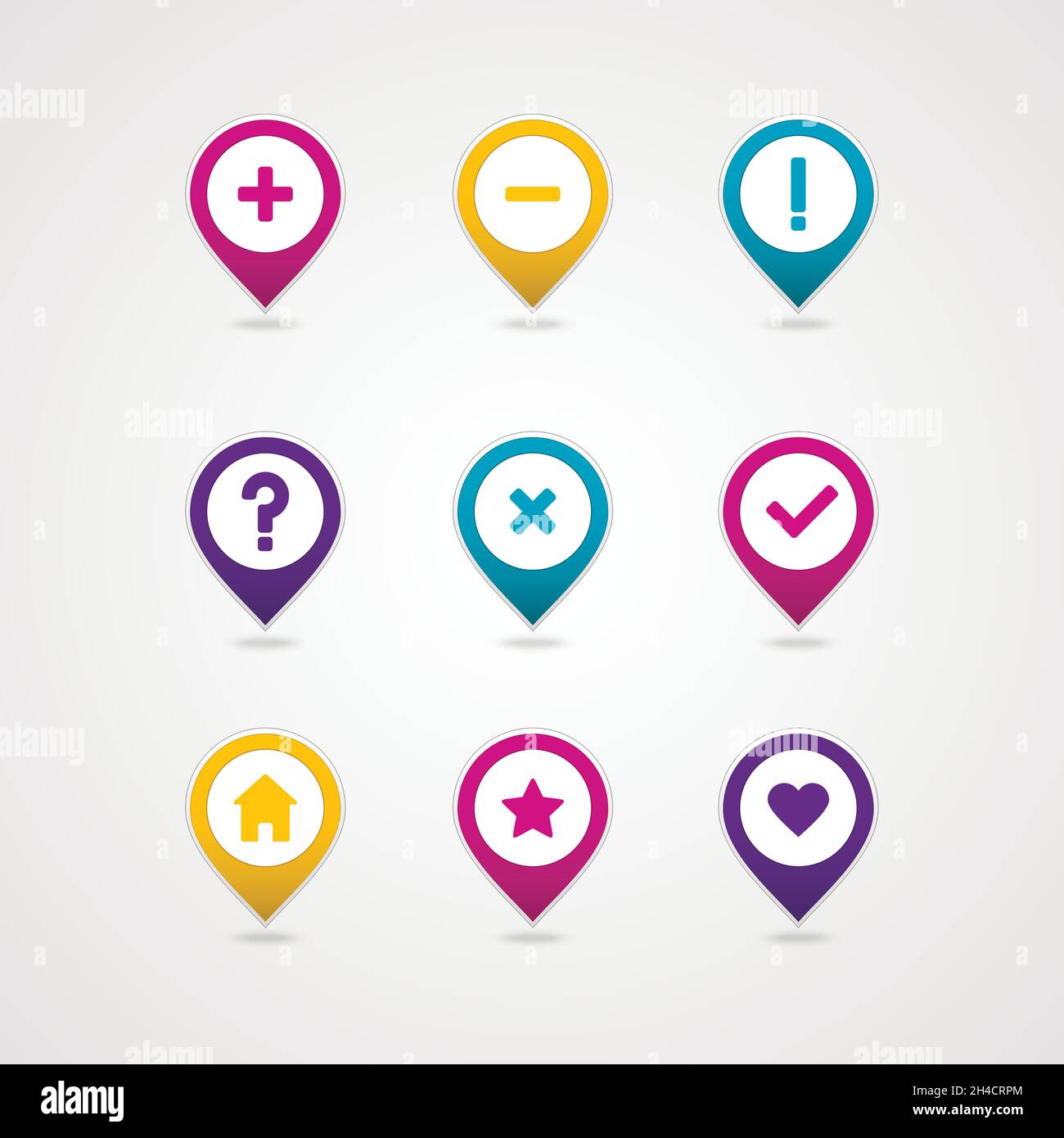 Mapping pins icon. Map pointer. Map markers. Vector illustration EPS10 ...