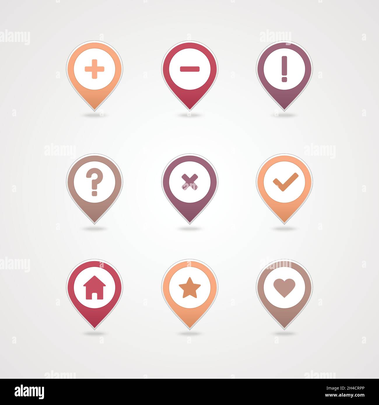 Mapping pins icon. Map pointer. Map markers. Vector illustration EPS10 ...