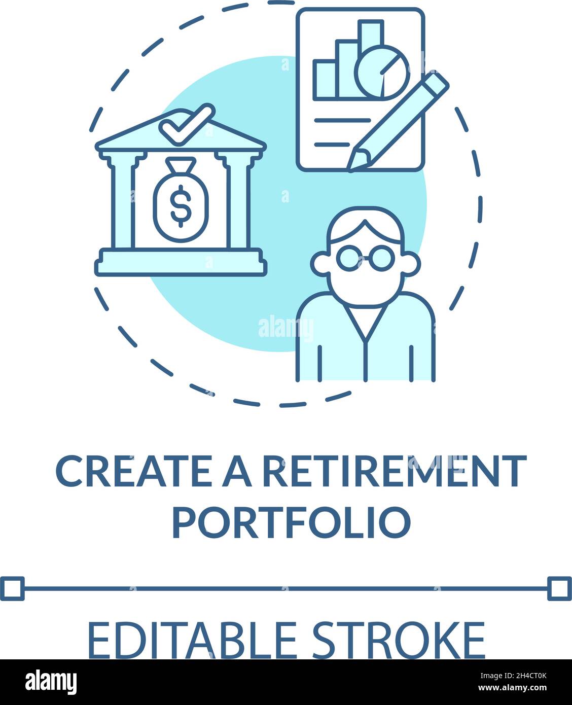 Pension portfolio development concept icon Stock Vector Image & Art - Alamy