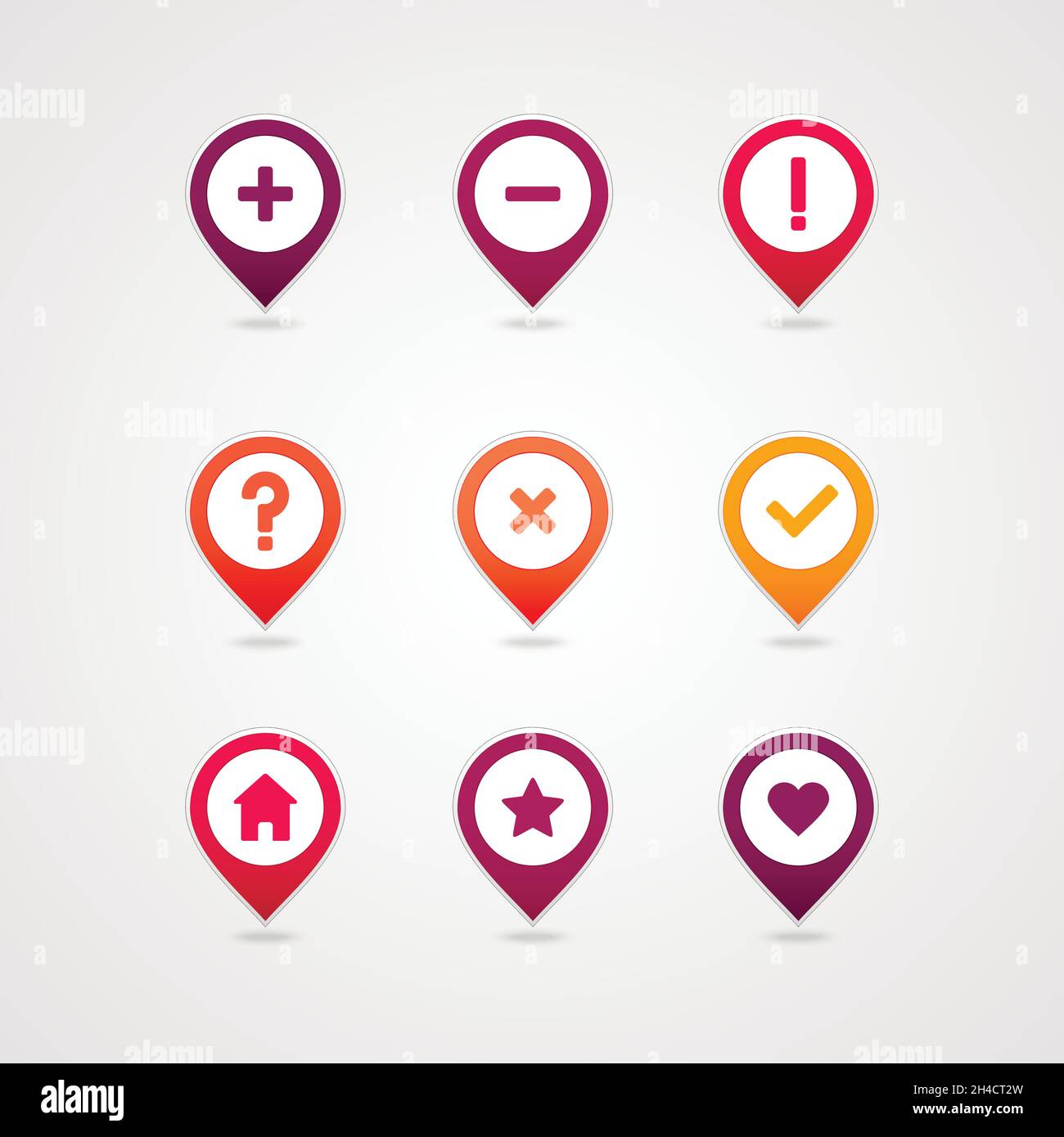 Mapping pins icon. Map pointer. Map markers. Vector illustration EPS10 ...